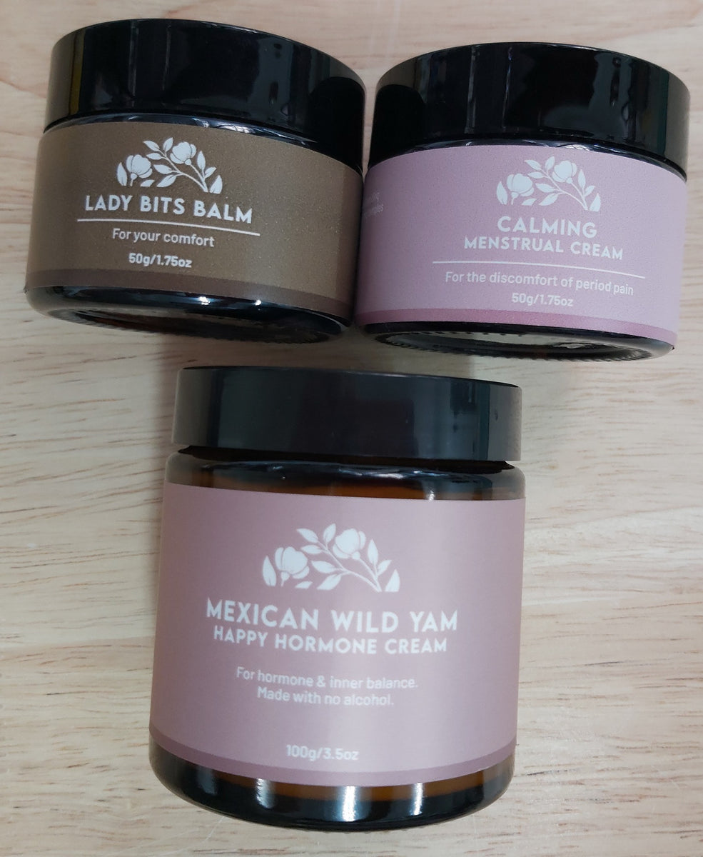 Gathered Blends Ladies Pack - Happy Hormone Cream, Lady Bits Balm & Ca ...