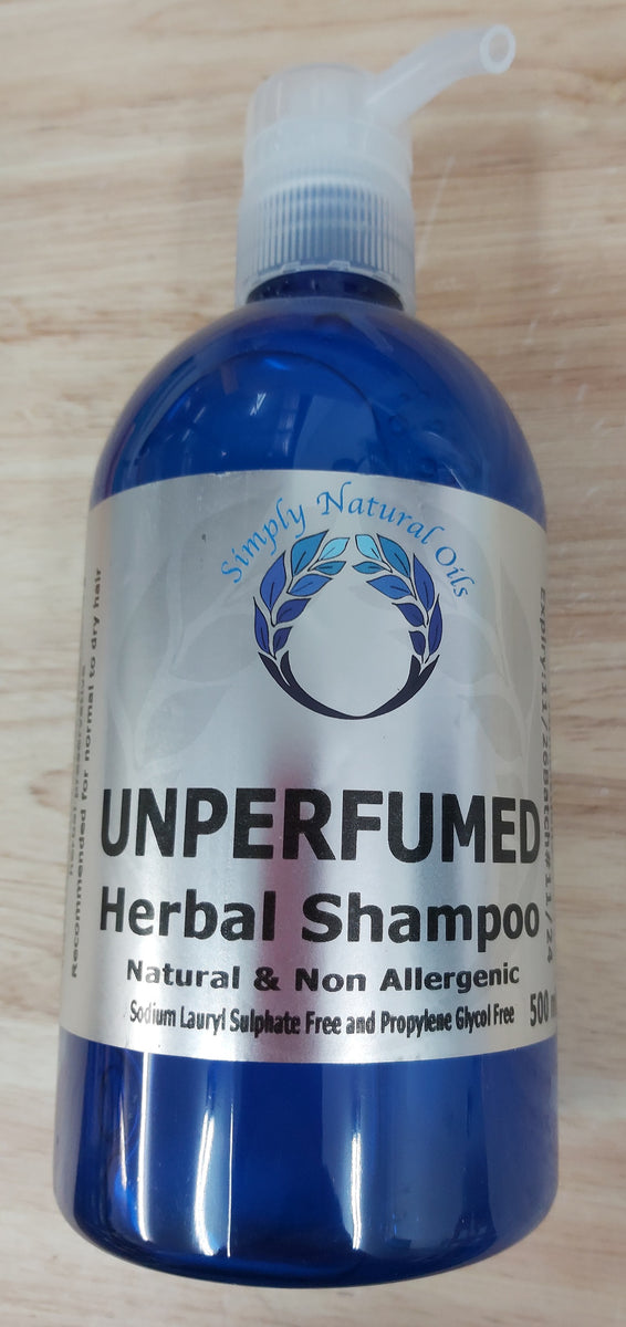 Simply Natural Oils Unperfumed Herbal Shampoo 500ml - Normal to Dry Ha ...