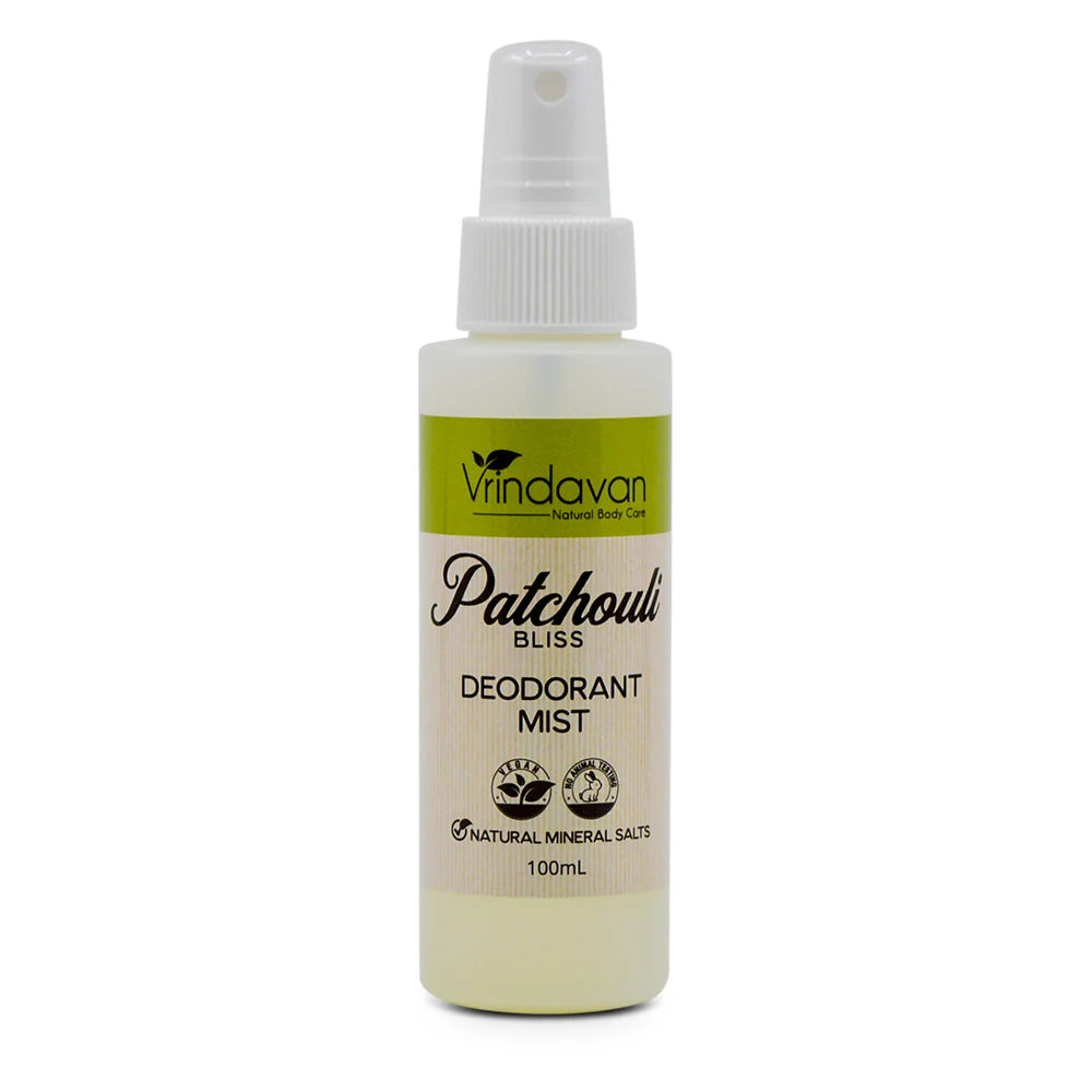 Vrindavan Deodorant Mist Patchouli Bliss – Natural and Refreshing 100m ...